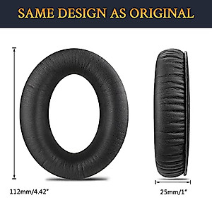 SOULWIT Ear Pads Cushions Replacement, Earpads for Kingston Headphones HyperX Cloud Revolver, Revolver S Gaming Headset (Model Number HX-HSCR-BK/NA & HX-HSCRS-GM/NA) - Black