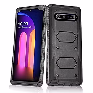 Asuwish Phone Case for LG V60 ThinQ V60ThinQ 5G G9 Thin Q Cover Hybrid Rugged Shockproof Hard Drop Proof Full Body Protective Heavy Duty Mobile Cell Accessories LGV60 V 60 60ThinQ 60V Women Men Black