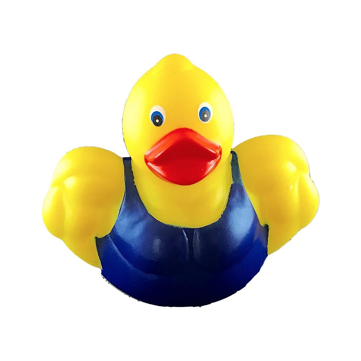 3" Bodybuilder Rubber Duck [Floats Upright] - Baby Safe Bathtub Bathing Toy