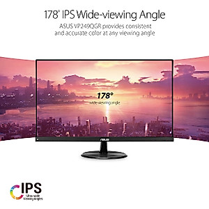 ASUS VP249QGR 23.8” Gaming Monitor 144Hz Full HD (1920 x 1080) IPS 1ms FreeSync ELMB Eye Care DisplayPort HDMI VGA, BLACK