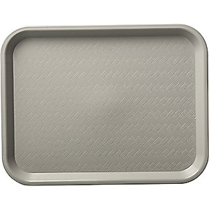 Carlisle FoodService Products CT101423 Cafe Standard Plastic Cafeteria/Fast Food Tray, NSF Certified, BPA Free, 14" Length x 10" Width, Gray (Pack of 24)