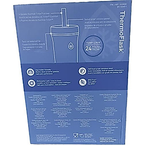 Thermoflask 32oz Insulated Standard Straw Tumbler, 2-Pack (Purple&Gray) (2, 9x12)