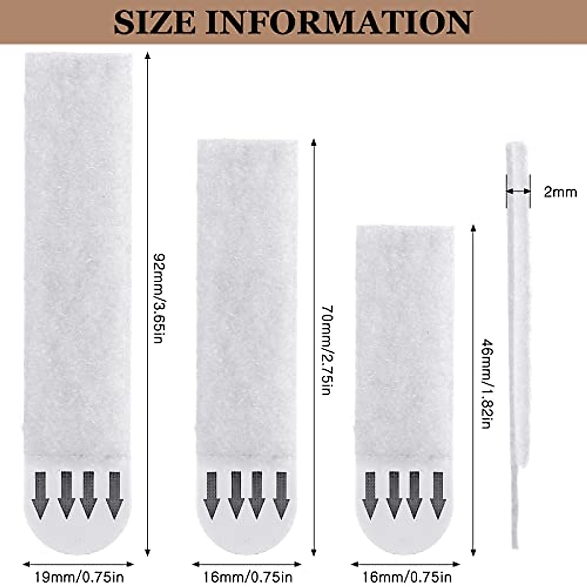 72 Pairs Picture Hanging Strips Heavy Duty, Poster Strips, No Damage Wall Hangers Without Nails, Water Resistant Wall Sticky for Hanging, Wall Adhesive Strips Tape (Mixed Sizes)