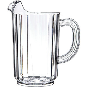 Carlisle FoodService Products Clear Pitcher Tall Pitcher, Plastic Pitcher for Restaurants, Catering, Kitchens, Plastic, 32 Ounces, Clear