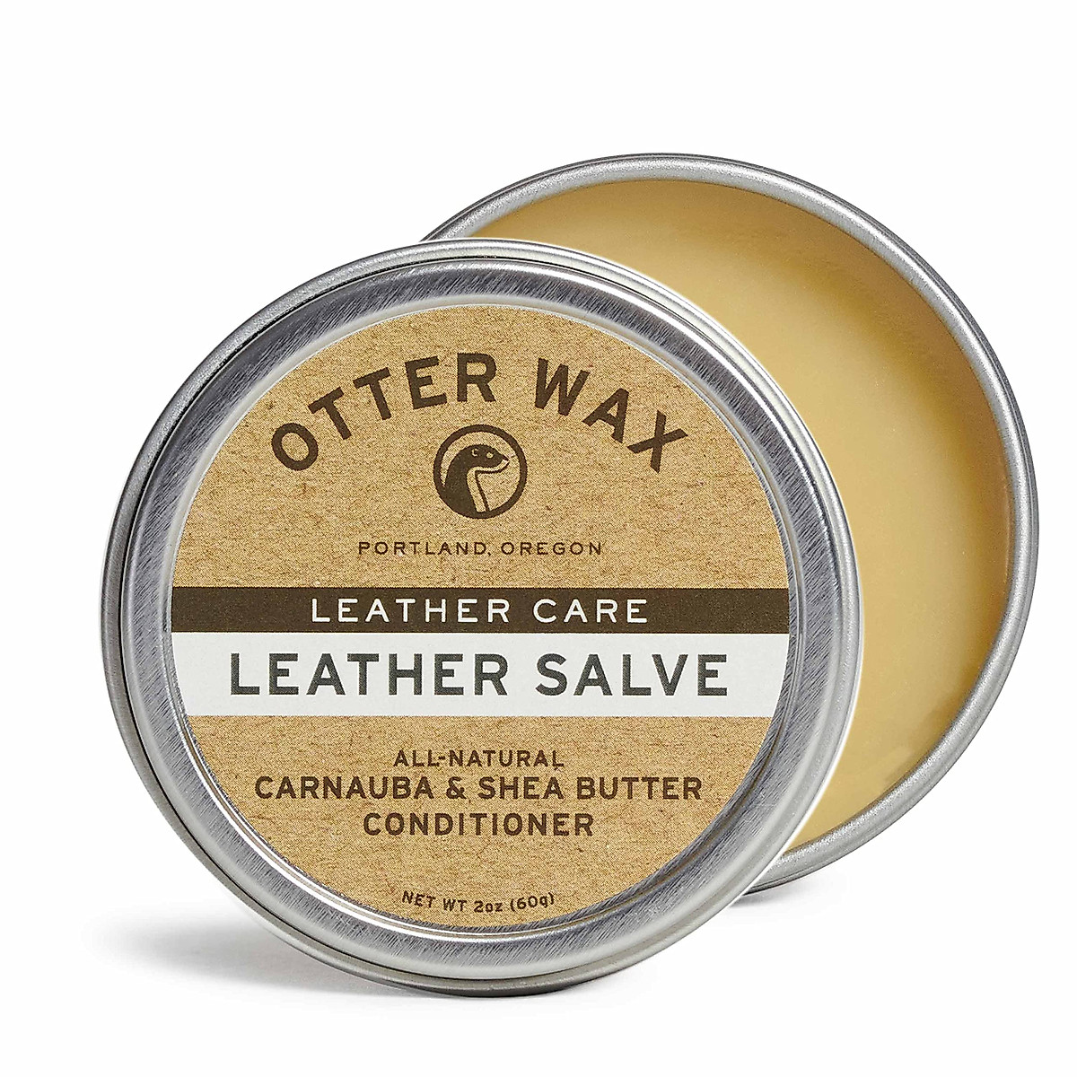 Otter Wax Leather Salve | 2oz | All-Natural Universal Conditioner | Made in USA