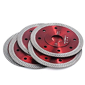 Casaverde 4 in Super Thin Dry Wet Diamond Porcelain Saw Blades Ceramic Cutting Disc Wheels for Cutting Tile Porcelain Granite Marbles(91-5PCS)