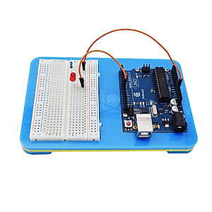 Adeept Acrylic Arduino Holder Breadboard Holder, 2 in 1 Base Plate Case for Arduino UNO