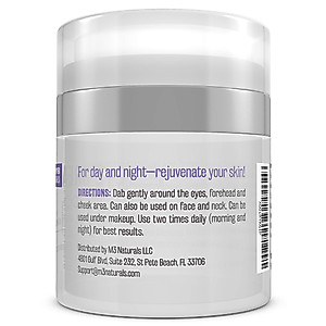 M3 Naturals Anti-Aging Eye Cream for Dark Circles and Puffiness with Collagen Hyaluronic Acid & Fruit Stem Cell Fight Eye Bags Fine Lines Puffiness Under Eye & Wrinkles