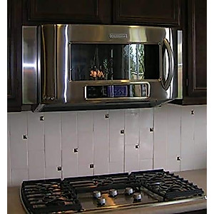 Universal Stainless Steel Over the Range L Shaped Microwave Fill Filler Kit - Fills a 36" Wide by 15-3/4" Tall Spot MF3-SS