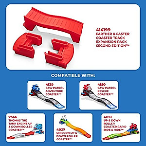 Step2 Farther & Faster Coaster Track Expansion Pack, Second Edition | Extra Track for Roller Coaster Toys
