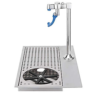 Glass Rinser, Commercial Stainless Steel Pitcher Rinser Cup Washer Multi Angle Water Outlet Cleaning Head Bar Glass Cleaning Rinser with Faucet, Plum Blossom Hex Cup Holder for Hotel Cafe Restaurant