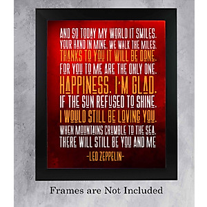 Still Be Loving You - Led Zeppelin Vintage Decor Wall Art, This Wall Decor Music Poster, is A Great Vintage Rock Print For Home Decor, Office Decor, or Man Cave Room Decor Aesthetic, Unframed - 11 x14