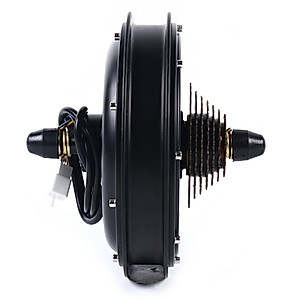 BJTDLLX Brushless Gearless Threaded Hub Motor, 7 Speed 48V 1500W Electric Bicycle Ebike Rear Wheel Brushless Gearless Hub Motor for Electric Bicycle E-Bike Rear Wheel & Parts