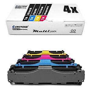 Eurotone 4X Remanufactured Toner for HP Laserjet Enterprise 700 Color MFP M 775 z Plus Replaces CE340A-43A 651A