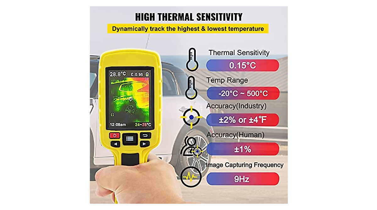 VEVOR Thermal Imaging Camera - High-Res Infrared for HVAC & More