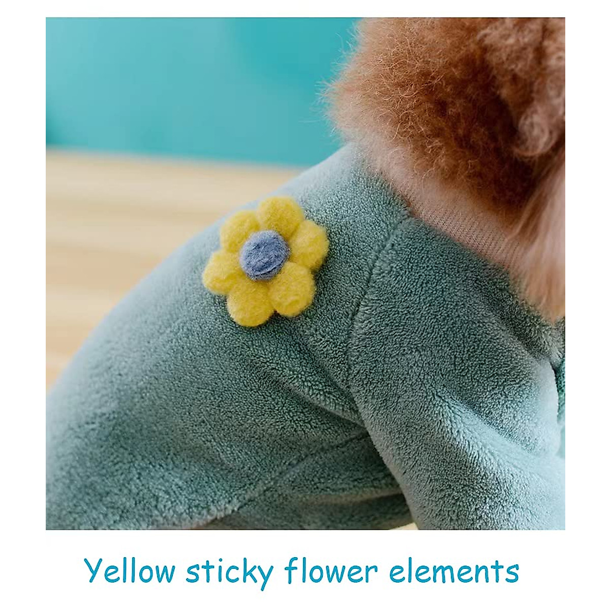 Dog Clothes, Pet Clothes, Soft Thickened Warm Puppy Clothes, Suitable for Autumn and Winter, Suitable for Small Dogs and Cats, Blue (Medium)