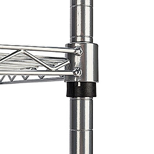 Wire Shelving Unit Adjustable Steel Wire Rack Chrome, Heavy Duty Storage Shelving Unit On 4'' Wheel Casters, Metal Organizer Wire Rack,for Kitchen (4 Tiers - 23.6W x 13.7D x 47.2H)