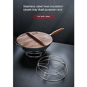 Multifunctional Kitchen Supplies, Household Heat Insulation Pad, Pot Holder, Stainless Steel Pot Rack, Countertop Rack, Steam Rack (Double layer)