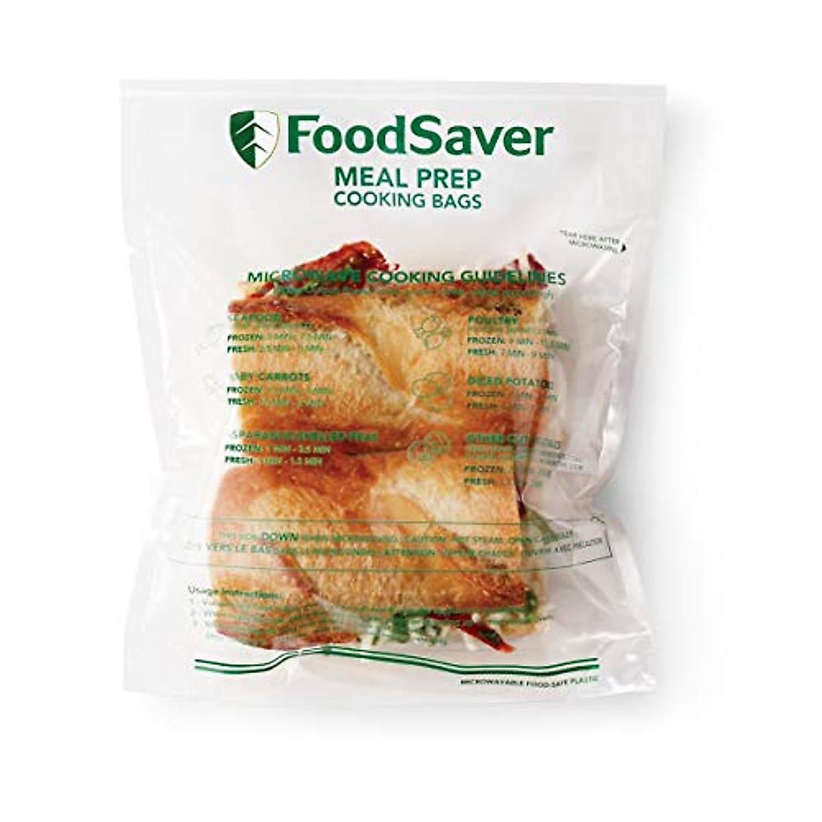 FOODSAVER Microwavable Meal Prep Bags Vacuum Sealers, 1 Quart, 16 Ct.