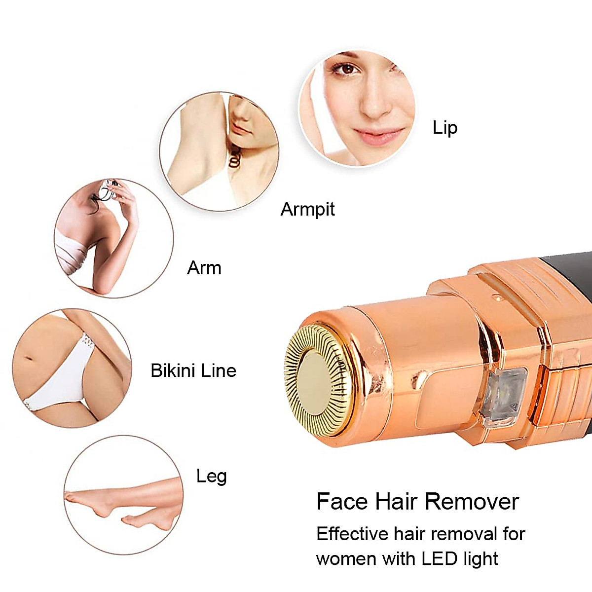 Hair Removal Machine, Compact Cute Lipstick Shape Mini Electric Hair Remover Face Body Hair Removal Machine for Women (Black)