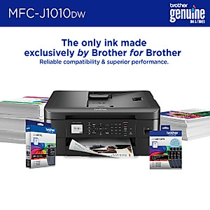 Brother MFC-J1010DW Wireless Color Inkjet All-in-One Printer with Mobile Device and Duplex Printing, Refresh Subscription and Amazon Dash Replenishment Ready