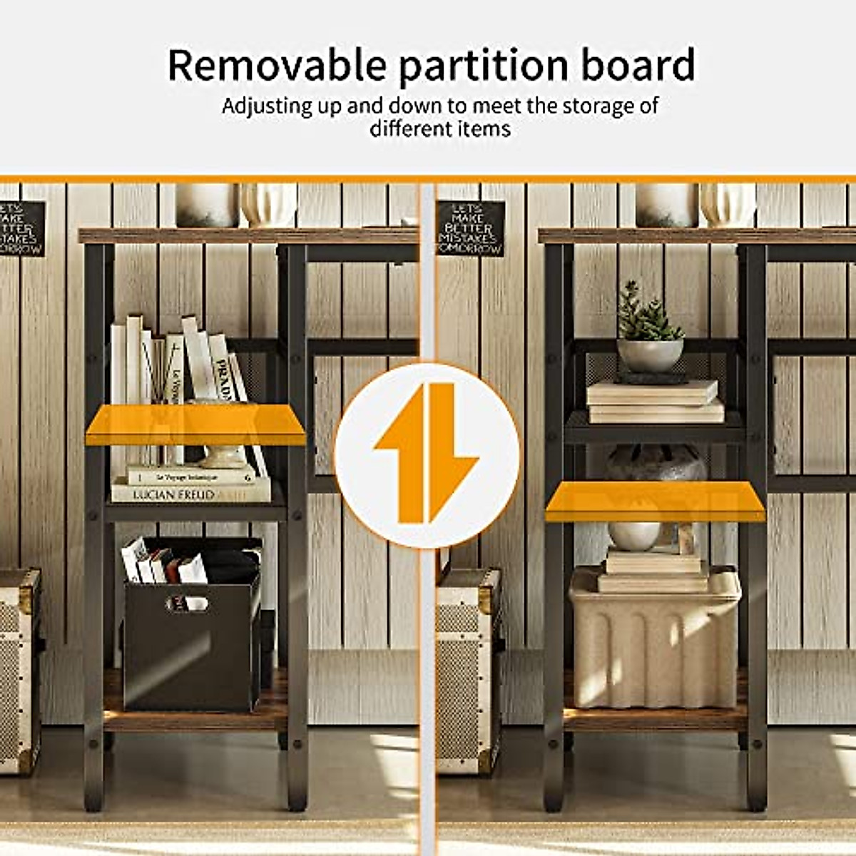 CubiCubi L Shaped Desk with Storage, 59.1 Inch Corner Computer Desk with Shelves, Home Office Workstation for Study or Working, Rustic Brown