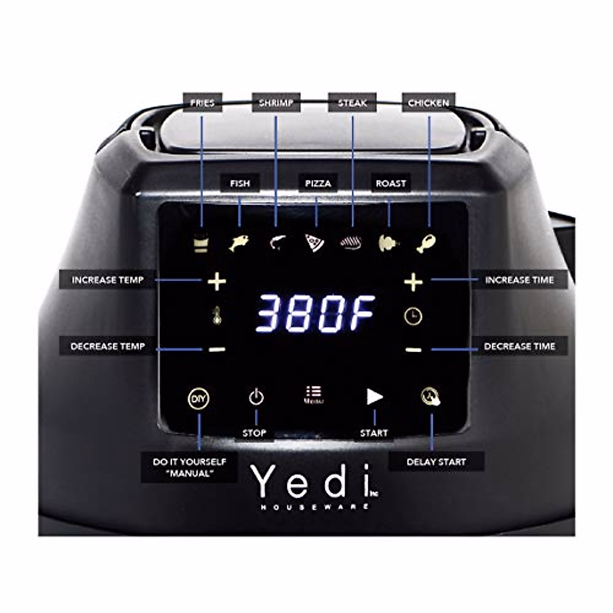 Yedi Tango, 2-in-1 Air Fryer and Pressure Cooker, 6 Quart, with Deluxe Accessory kit