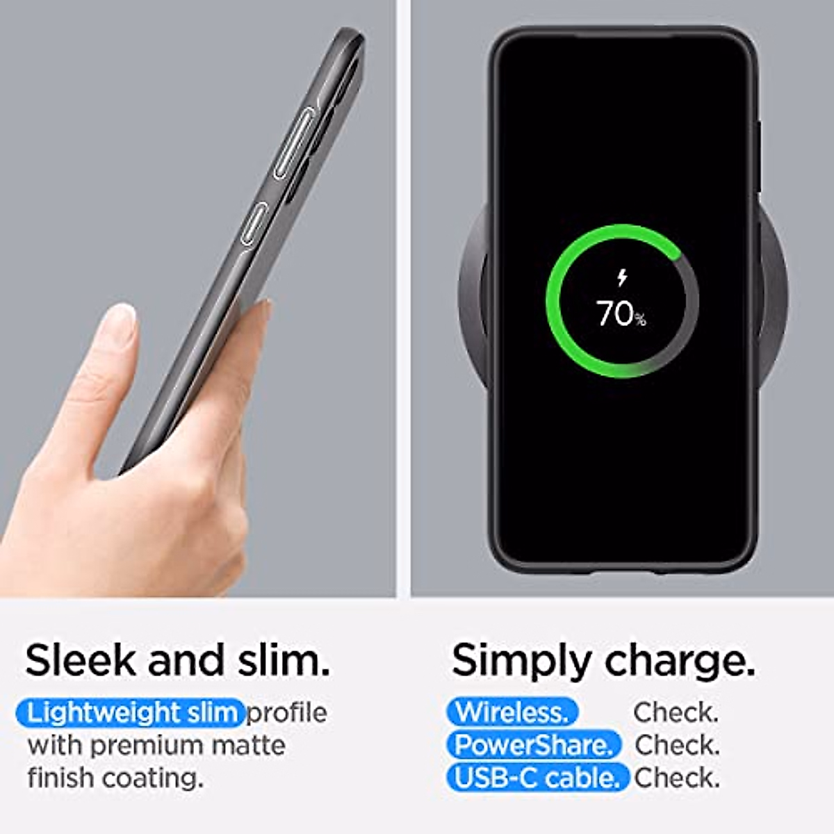 Spigen Thin Fit Designed for Galaxy S23 Case (2023) - Black