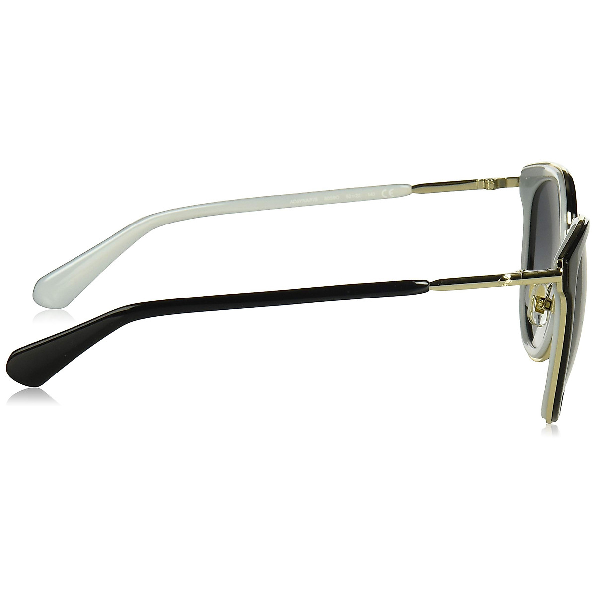 Kate Spade New York Women's Adayna Round Sunglasses, Black & White, 52 mm