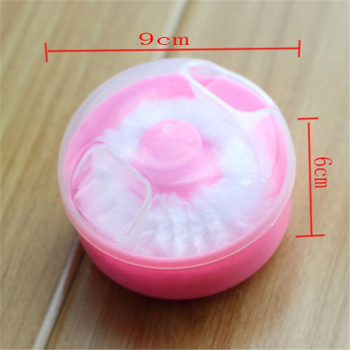 gootrades Baby Soft Face Body Cosmetic Powder Puff Sponge Box Case Container (Pink)