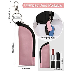 Meiiy Chapstick Holder Lip Balm/Gloss Sleeve Pouch Portable Lipstick Bag With Hook Gift for Women (3pcs)
