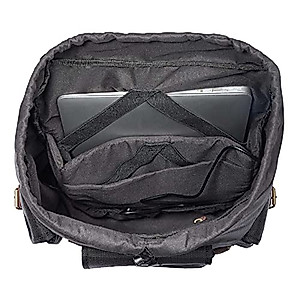 Harley-Davidson Travel Backpack, Ponderosa Ballistic & Leather USB Bag - Black