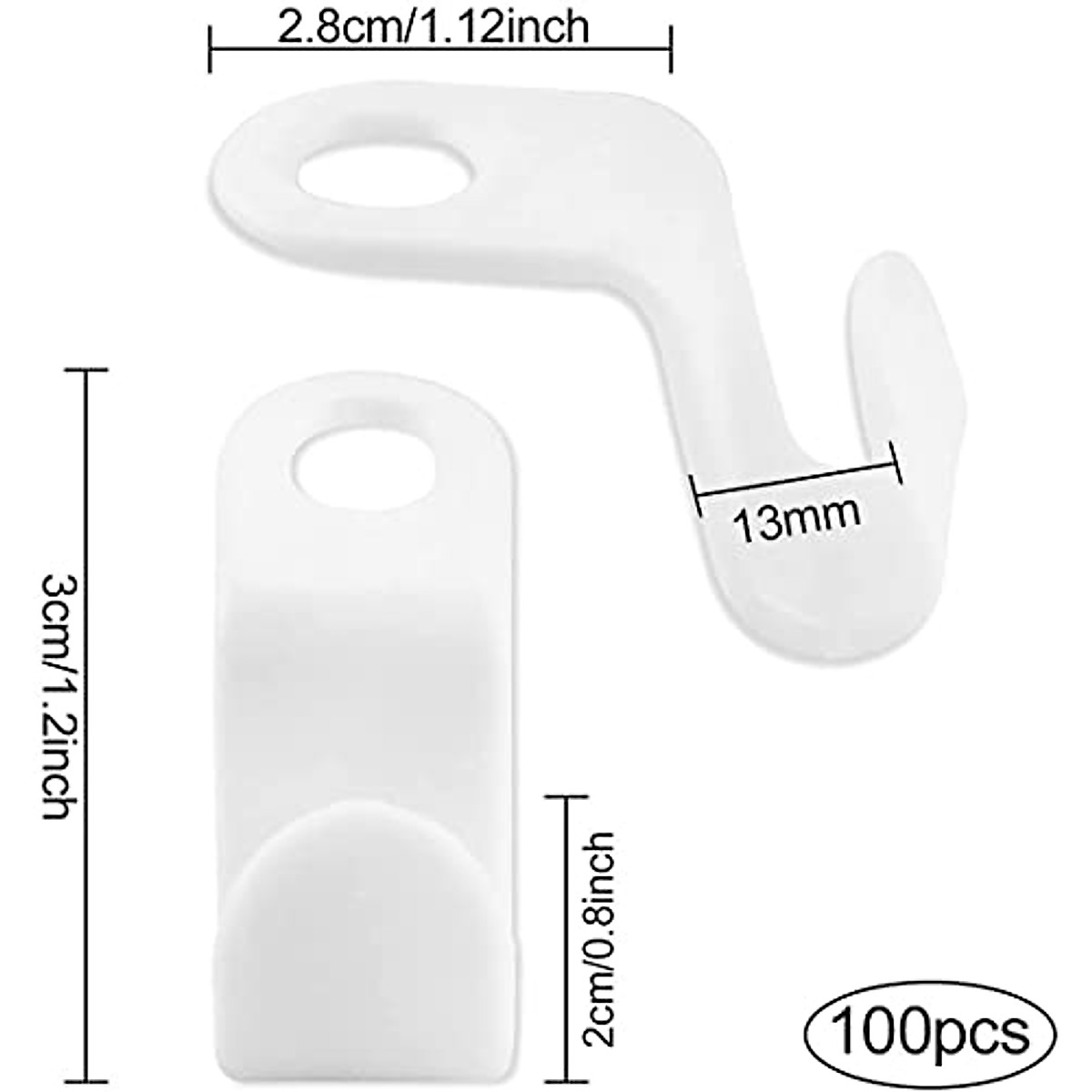 Clothes Hanger Connector Hooks 100PCS Mini Cascading Hanger Hooks Clothes Closet Cascading Connection Hooks Hanger Extender Clips Space Saving(White)