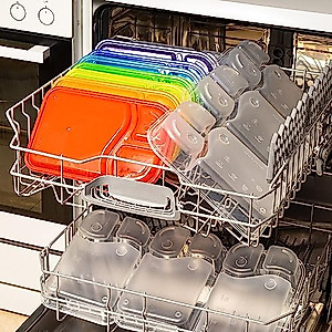 SANOEARTH Lunch Containers for Adults | [7 Pack] Lunch Box Containers | Bento Lunch Box | Bento Box Adult Lunch Box | Meal Prep Container | Lunchable Container, 41oz, Supersize