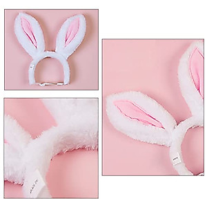 Yuyeran Christmas Pet Headband Fluffty Bunny Ears Headband Easter Party Puppy Headwear Supplies for Cat Dog (L)