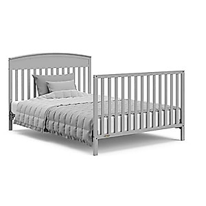 Graco Benton 5-in-1 Convertible Crib (Pebble Gray) – GREENGUARD Gold Certified, Converts from Baby Crib to Toddler Bed, Daybed and Full-Size Bed, Fits Standard Full-Size Crib Mattress