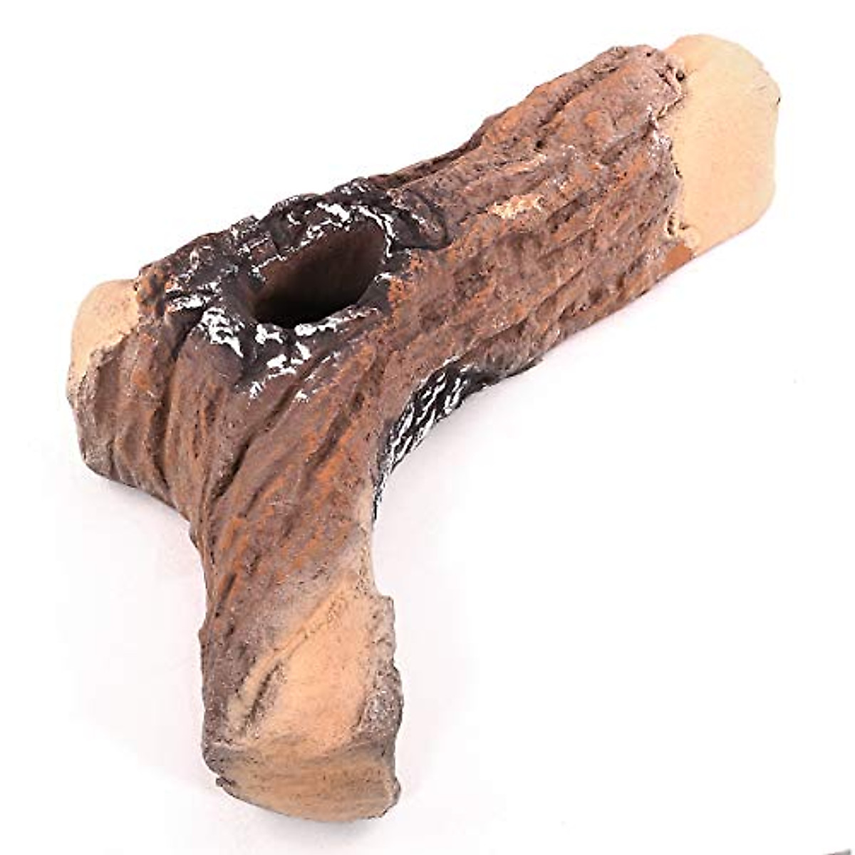 Barton Ceramic Wood Fireplace Decoration 9-Piece of Ceramic Birch Wood Fireplace Log Gas Vented Insert Realistic Logs Set