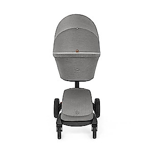 Stokke Xplory X Carry Cot, Modern Grey - Detachable Cot for Xplory X Stroller - Soft Interior Lining & Breathable Mattress - with Removable Wind Cover & Two Easy-Access Pockets