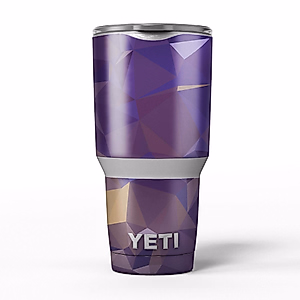 Design Skinz Purple Geometric V12 - Skin Decal Vinyl Wrap Kit Compatible with The Yeti Rambler Cooler Tumbler Cups