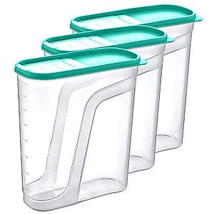 Uniware BPA Free Plastic Food Storage Container (6 Liter (6.3 QT), 3 Pack) (Assorted Color Lids)