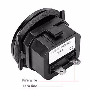 Mechanical Engine Hour Meter AC 110V 120V 220V 230V for Air Compressor Golf cart Club Generator ATV Lawn Mower Chainsaw Tiller Chipper