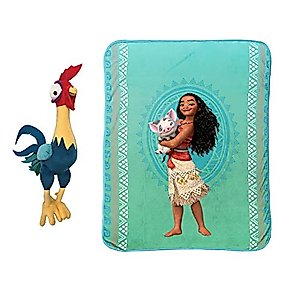 Jay Franco Moana HEI HEI Pillow Buddy Bundle-Includes Pillow Buddy, Throw
