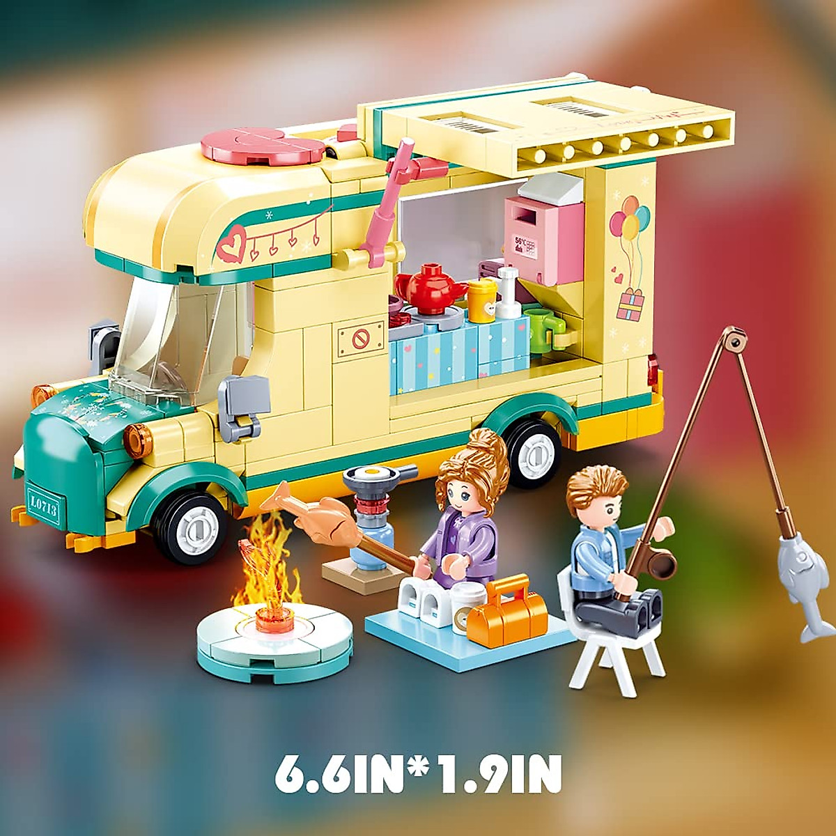 EDGKODK Friendship Bus Building Toys for Girls Age 7-14, Summer Camp Rv Educational Building Block Toys, 314 Pieces