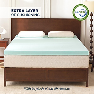 Elegant Comfort 2 Inch Premium Ventilated Memory Foam Mattress Topper - Optimizes Airflow - CertiPUR Certified - Mattress Pad and Bed Topper - Queen Size