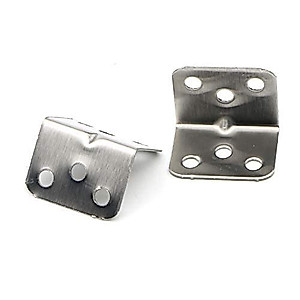 Pxyelec 20pcs L Bracket, Stainless Steel Right Angle Code Corner Brace Joint Bracket Angle, 6 Hole, 36mm x 28mm x 1.0mm (Thick)