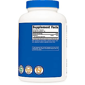 Nutricost Magnesium Glycinate 420mg, 240 Capsules - 120 Servings, Non-GMO, Gluten Free, Vegetarian Friendly