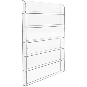 Sorbus Nail Polish Wall Rack Display Holder - Stylish Organizer for Home, Salon, Spa, Tattoo Shop, 6-Tiers, Holds Up to 90 Bottles, Acrylic 2-Piece Display