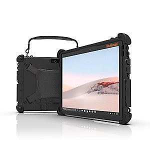 MobileDemand Ultra Rugged Standard Case for Microsoft Surface Go, Go 2, Go 3, Go 4 – Heavy Duty Tablet Case – Briefcase Handle, Hand Strap, Keyboard Compatible – Shock Absorbing, Fully Protective Case