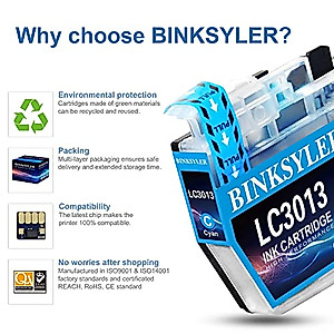 Compatible LC3013 Ink Cartridges Replacement for Brother LC3013 LC3011 High Yield Work for Brother MFC-J491DW MFC-J497DW MFC-J690DW MFC-J895DW Printer(3 Black,1 Cyan,1 Magenta,1 Yellow) 6-Pack