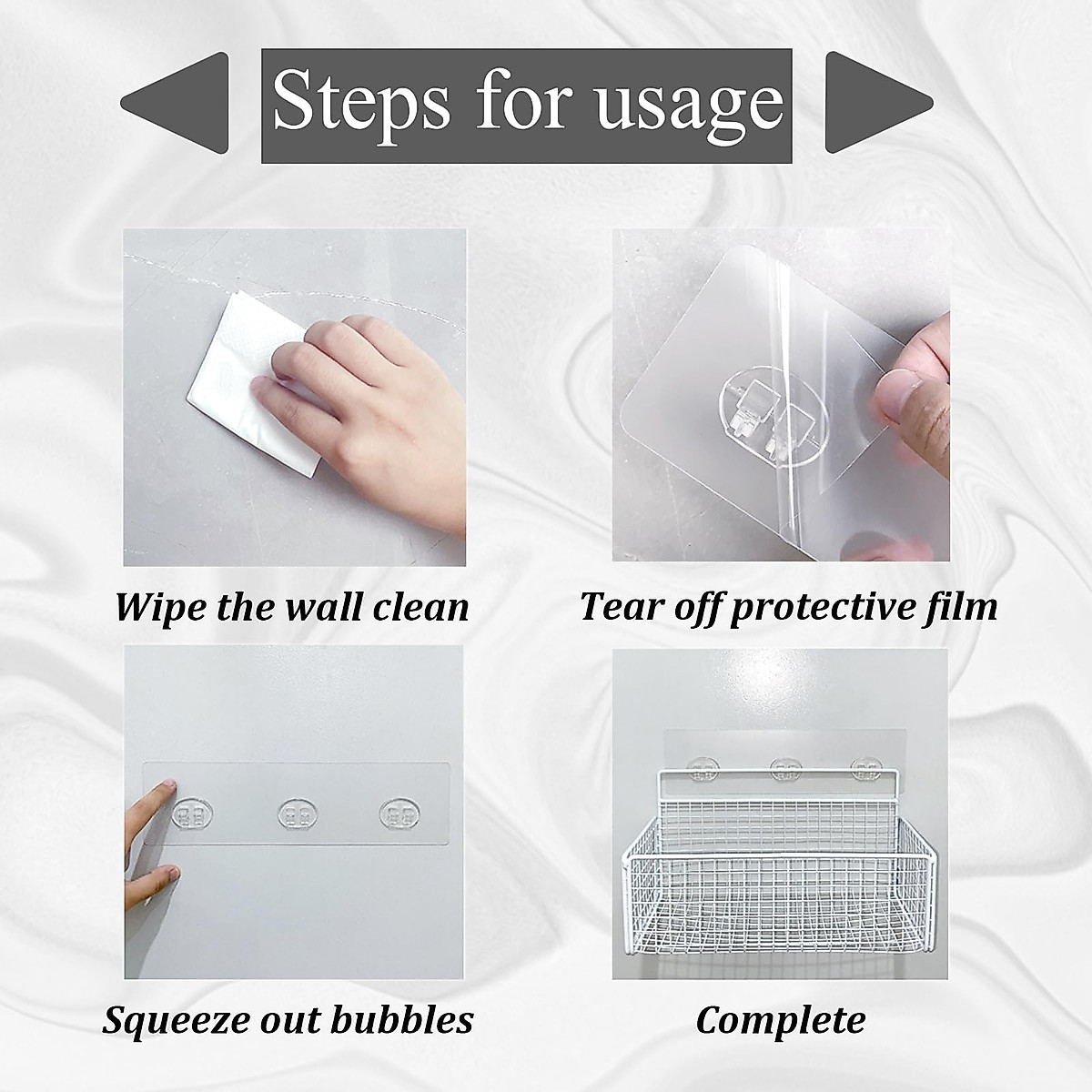 22 PCS Shower Caddy Adhesive Replacement Waterproof No Drilling Shower Shelf Adhesive Replacement Transparent Adhesive Hooks Stickers for Bathroom Storage Shelves Toothbrush Holder Kitchen Racks